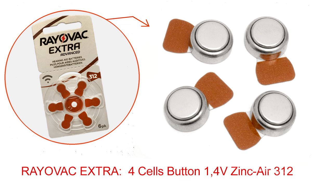 Battery ADAPTER + 4 Batteries A312(1,4V) for MINOX 35 (GT, PE, PL, EL ...